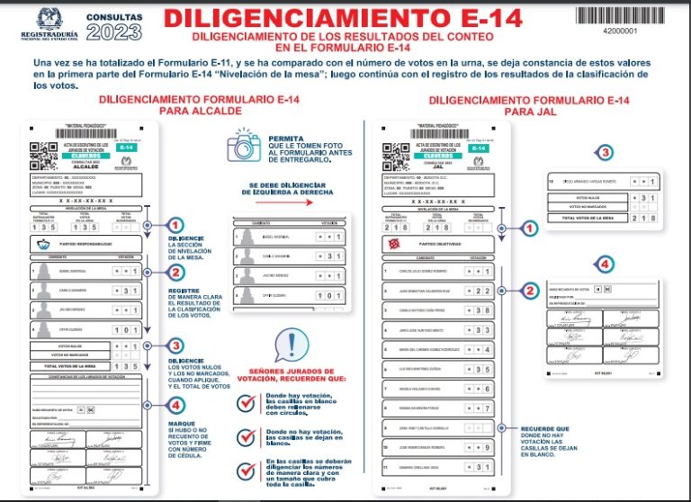 Registrador Nacional presentó nuevo formulario E-14 para las elecciones ...
